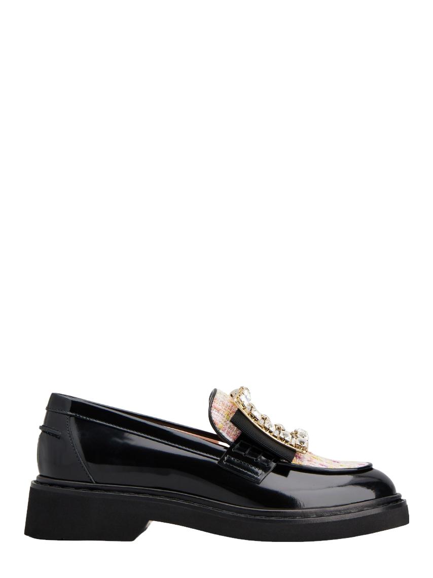 ROGER VIVIER Roger Vivier Patent Leather Loafers with Strass Buckle